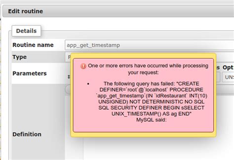 Stored Procedures Phpmyadmin Version 48 Edit Routines Not Showing
