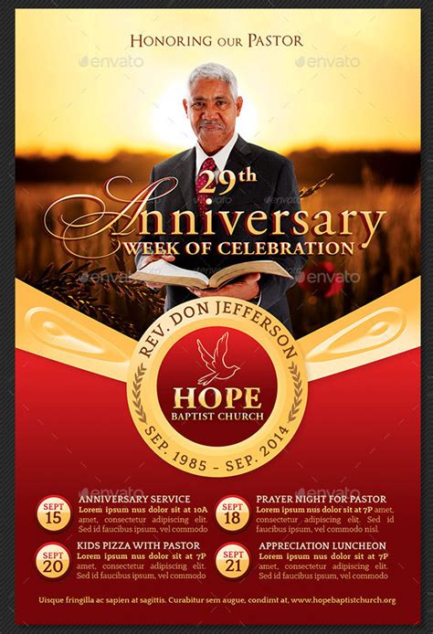 Pastor Anniversary Flyer Template 21 Free And Premium Designs
