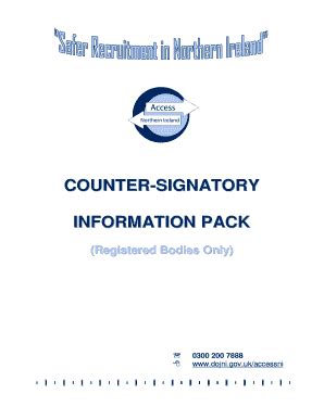 Fillable Online Counter Signatory Information Pack Department Of Justice Fax Email Print