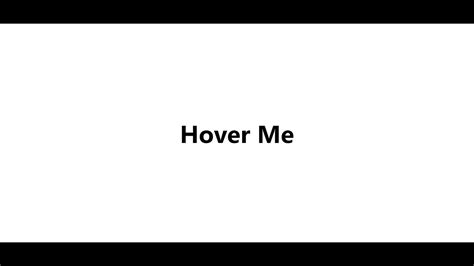 Html And Css Hover Me Youtube