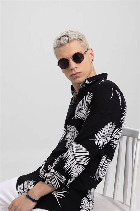 Buy Mens Palmino Black Shirt Online Snitch
