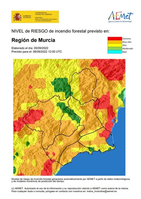 El Nivel De Riesgo De Incendio Forestal Previsto Para Este Martes Es