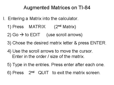 Augmented Matrix Calculator Showssii