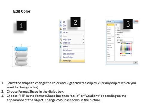 Business Cycle Diagram Four Staged Vertical Text Box Marketing Diagram