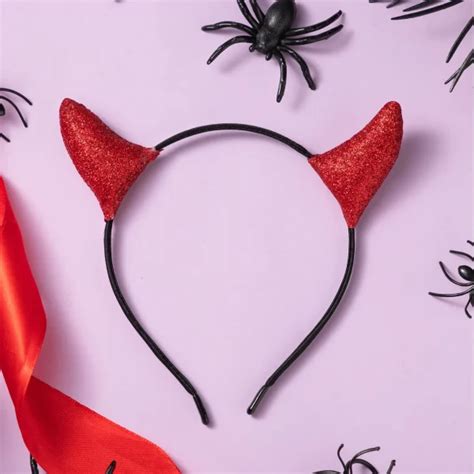 Best Halloween Red Devil Horns Headband