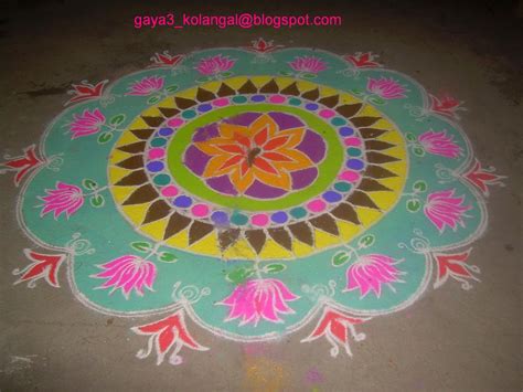 Colourful Kolangal Rangoli