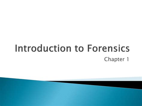 Intro To Forensics