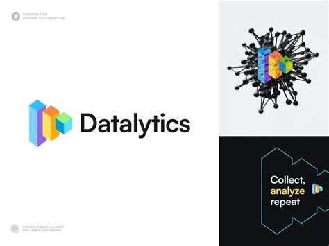 data analytics logo isometric logo d for data ahmed rumon modern