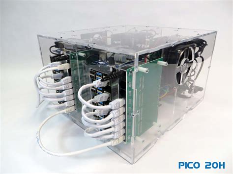 Pico 20 Raspberry Pi Cluster Pi4 4gb Picocluster Desktop Datacenter