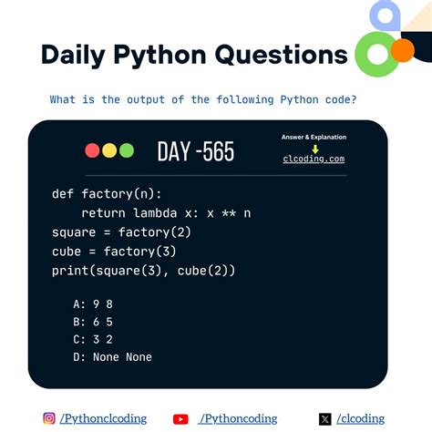 python coding challenge day 565 what is the output of the following python code python coding