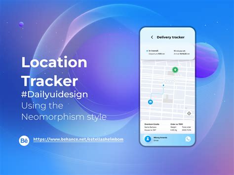 Neomorphism Style Location Tracker Figma