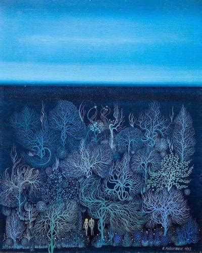 Henryk Płóciennik Polish 1933 2020 Blue Garden Tumbex