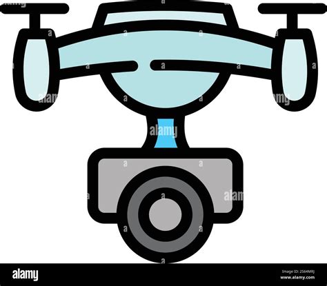 Camera Drone Icon Outline Camera Drone Vector Icon For Web Design Isolated On White Background