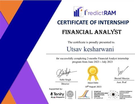 Utsav Kesharwani On Linkedin Internshipcompletion Financialresearch Learningandgrowth Gratitude