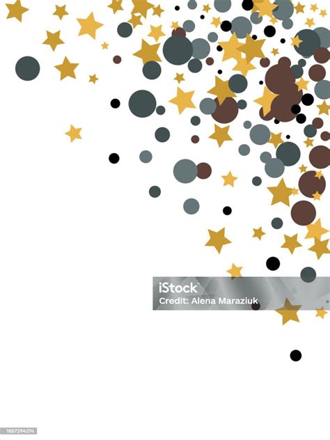 금색 파란색 갈색 검은색 색종이 조각 원과 별 우주의 빛 크리스마스 추상 패턴입니다 엽서 배너 웹에 대 한 아름 다운 그림입니다 이미지의 배경입니다 벡터 일러스트 레이 션
