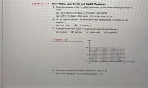 Solved Section 1 2 Binary Digits Logic Levels And Digital