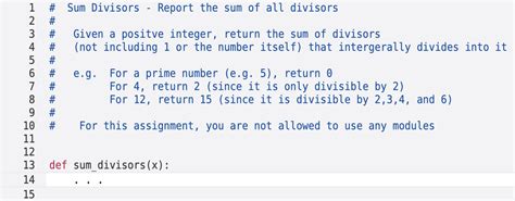 Solved 1 Sum Divisors Report The Sum Of All Divisors 2