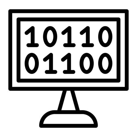 Binary Code Vector Line Icon Design 44163735 Vector Art At Vecteezy