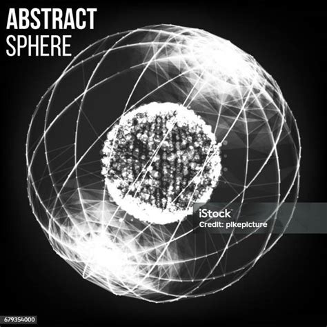 점 배열 및 선 벡터 일러스트레이션 빅 데이터 시각화 추상 벡터 배경 3차원 형태에 대한 스톡 벡터 아트 및 기타 이미지 3