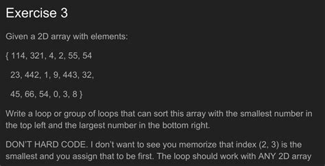Solved Exercise3 Given A 2d Array With Elements 114 321