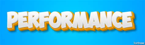 Performance Text Effect And Logo Design Word