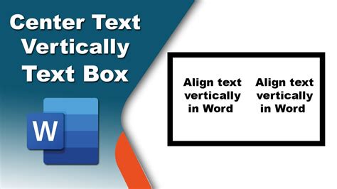How To Center Text Vertically In A Text Box In Word Youtube