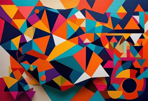 Premium Photo Exploring The Intersection Of Color And Form In