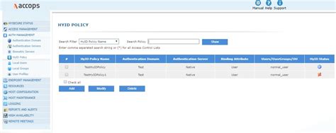 HyID Policy Accops HySecure Knowledge Center