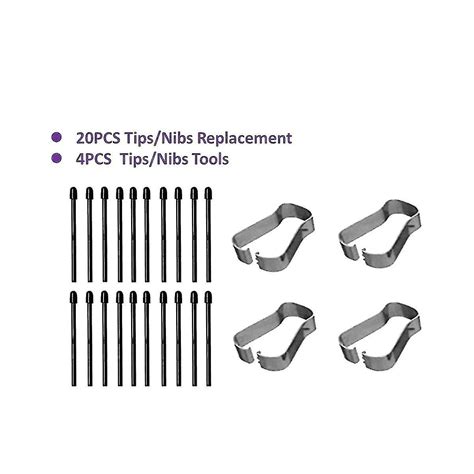 20 Pack Marker Pen Tips Nibs For Remarkable 2 Stylus Pen Replacement Soft Nibs Tips Black