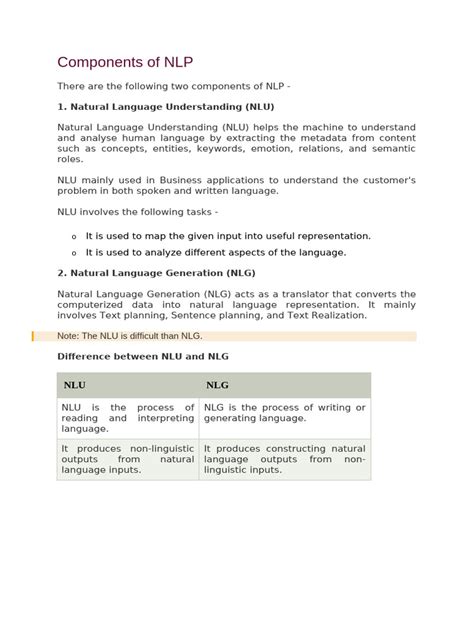 Components Of Nlp Pdf