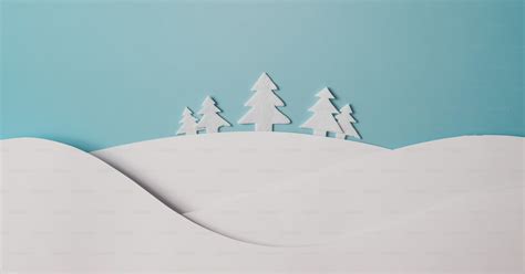 눈과 크리스마스 트리가 있는 크리스마스 겨울 풍경 플랫 레이 휴일 개념입니다 사진 Unsplash의 사진술 이미지