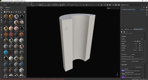 3d Model A Hollowed Circle Half Cylinder 3d Model Vr Ar Low Poly
