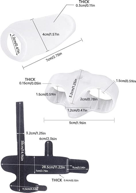 Orthopedic Toe Separator Corrector Set For Women And Men 5 Pack Non