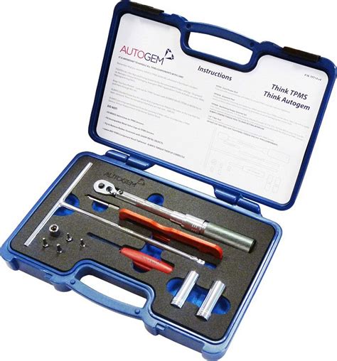 Tpms Hand Tools Kit In Plastic Case With Foam Inlay Autogem