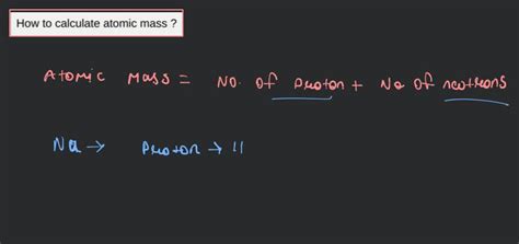 How To Calculate Atomic Mass Filo