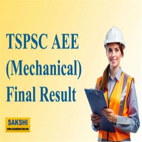 TSPSC AEE Mechanical Final Result Out Sakshi Education
