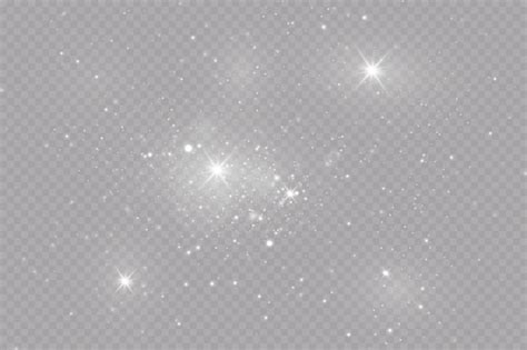 하얀 마법의 먼지 입자 빛나는 빛 입자크리스마스 반짝이 입자 조명 효과 프리미엄 벡터