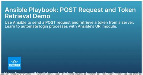 ansible playbook post request and token retrieval demo ansible pilot