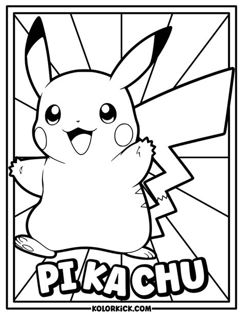 Pikachu Pokemon Coloring Pages Free Printable