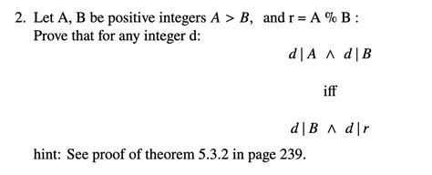 Solved Let A B Be Positive Integers A B And R A B Prove Chegg Com