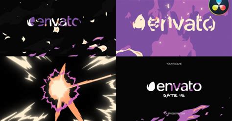 Anime Explosion Logo Opener Davinci Resolve Logo Stings Ft Abstract And Animation Envato