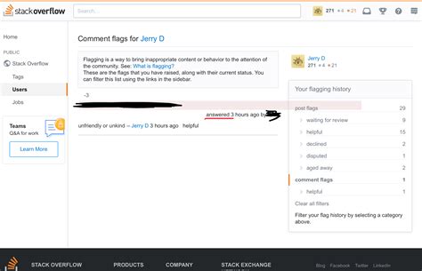 comment flag section calls comments answers meta stack overflow