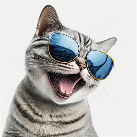 Premium Photo Ai Generated Illustration Of Cute Cat Wearing