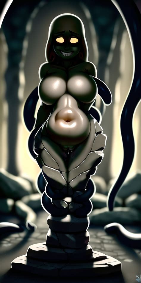 Rule Ai Generated Creepy Golem Hood Shadow Stone Vagina