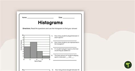 Histograms Practice Worksheet Printable Pdf Download 👉 Histogram