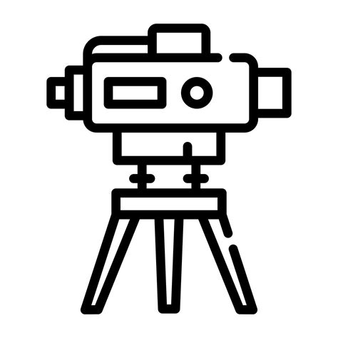 Un Diseño De Icono De Esquema De Teodolito 12710267 Vector En Vecteezy
