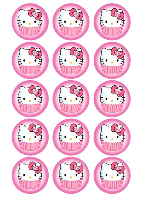 Hello Kitty Edible Cupcake Cookie Toppers Itty Bitty Cake Toppers