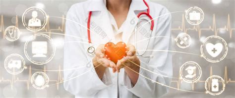 医疗保健概念医院医生与数字医疗图标图形横图片 包图网企业站