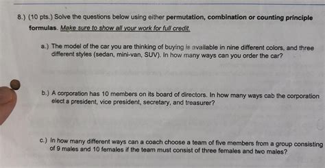 Solved Pts Solve The Questions Below Using Chegg Com