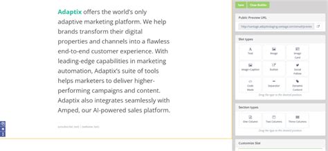 Functions Of The Email Builder Adaptix